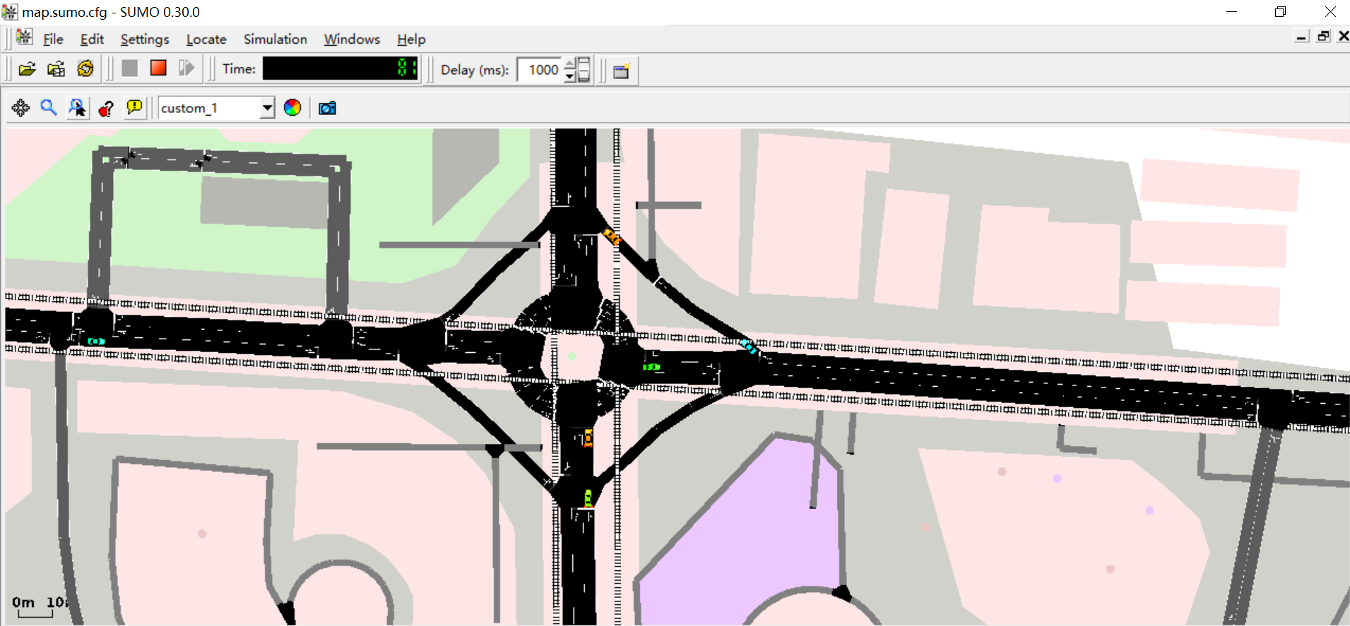 OMNeT++ & SUMO 学习记录（六）SUMO 路网生成及简单仿真实例_sumo导入地图-CSDN博客