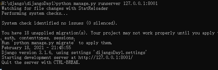 python django安装使用 错误:Type ‘manage.py help ＜subcommand＞‘ for help on a specific subcommand._type ...