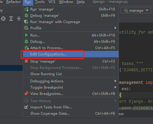 python django安装使用 错误:Type ‘manage.py help ＜subcommand＞‘ for help on a specific subcommand._type ...