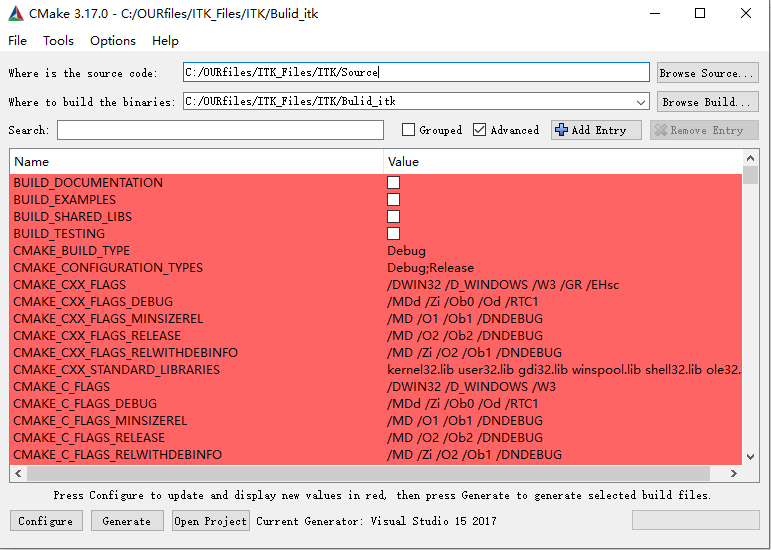 Cmake：gui页面不显示configurate和generate过程信息： Cmake的消息显没有了 Csdn博客