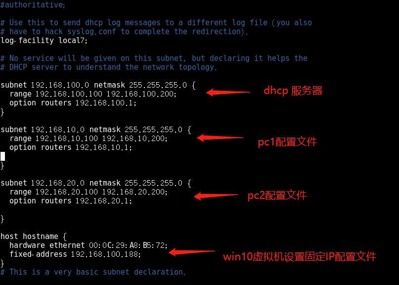 Linux DHCP动态分配IP | 固定IP分配 | 配置优化 |实操实例 （超详细）_linux中分配的ip地址网段为192.168.1.100-192.168.1.200,子网掩码为2 ...