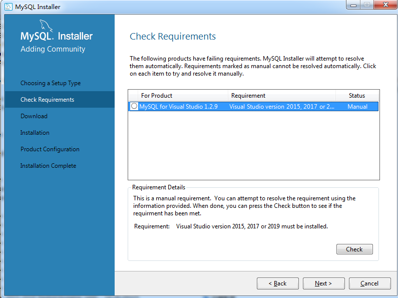 安装MySQL，提示未安装Microsoft Visual C++ 2019 x64 redistributable_visual ...