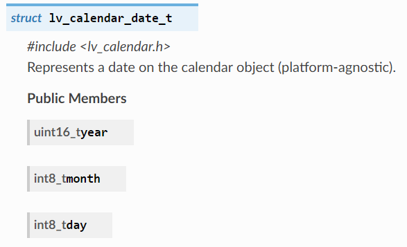 肝一个嵌入式日历吧！LVGL『Calendar日历控件』介绍_lvgl calendar-CSDN博客