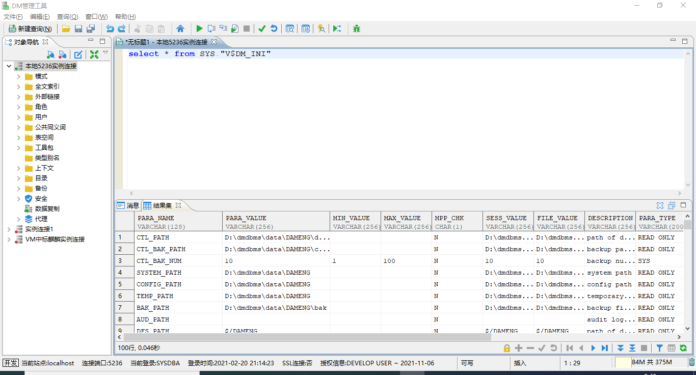 达梦数据库（DM）——如何查看系统的ini配置参数？_达梦数据库dm.ini文件如何查找-CSDN博客