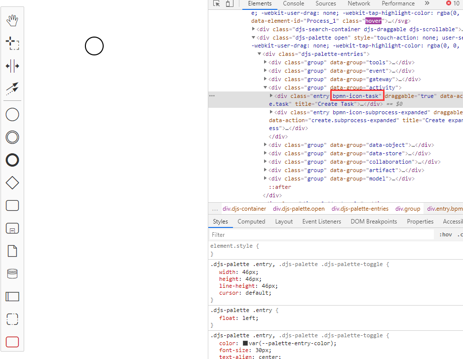自定义bpmn.js左侧工具栏palette样式_bpmn type-CSDN博客