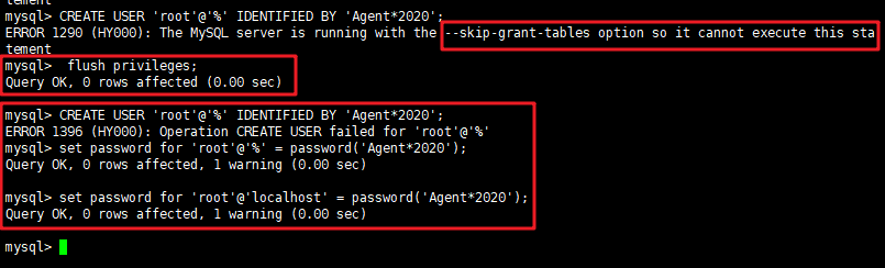 【mysql】修改密码（ERROR 1045 (28000): Access denied for user ‘root‘@‘localhost‘ (using password: YES ...