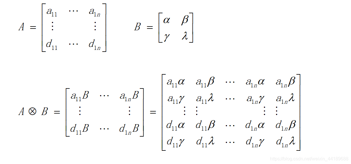 两个数组的两个数组的克罗内克乘积 Python基一个矩阵乘以另一个矩阵的每一元素 Np Kron Csdn博客