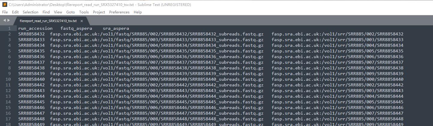 SRA数据下载（通过EBI-ENA数据库，使用ASpera）_批量下载ebi数据_彼岸花128的博客-CSDN博客