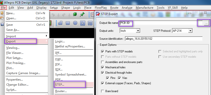 Allegro-3D显示及3D文件导出方法_allgero出step-CSDN博客