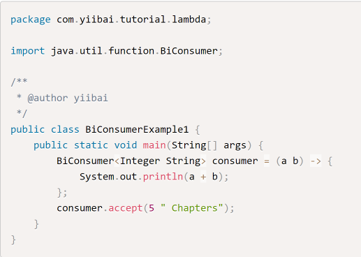 Java 8 BiConsumer接口示例_biconsumer accept-CSDN博客