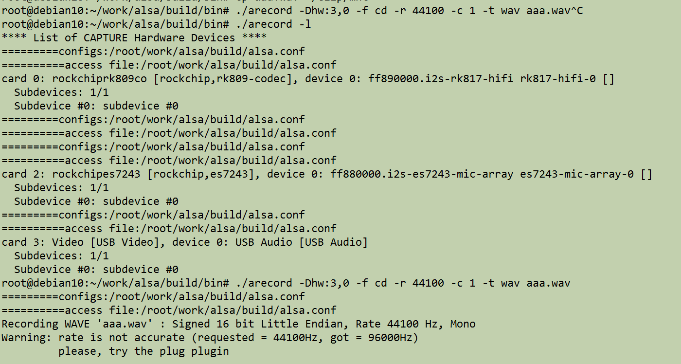使用alsa库播放录制音频_no state is present for card rockchiprk809-CSDN博客