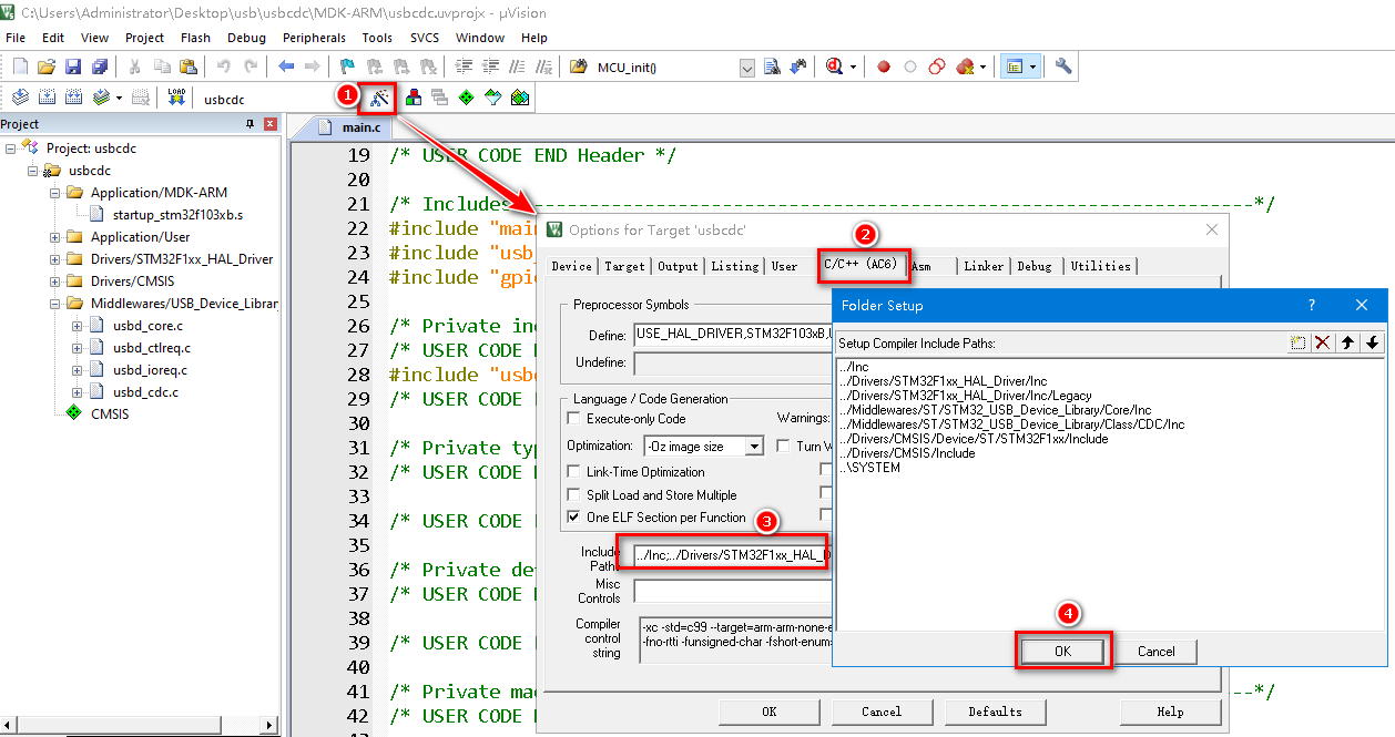 使用stm32cubemx配置的usb虚拟串口功能 Csdn博客