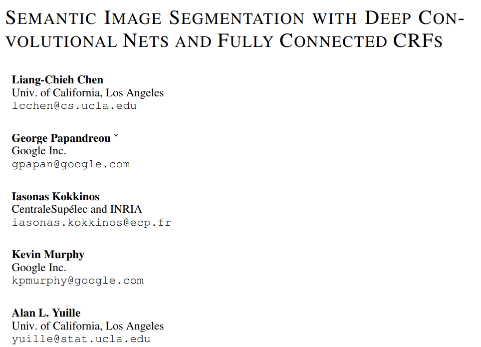 【语义分割—DeepLab V1】Semantic Image Segmentation with Deep Convolutional Nets and Fully Connected ...