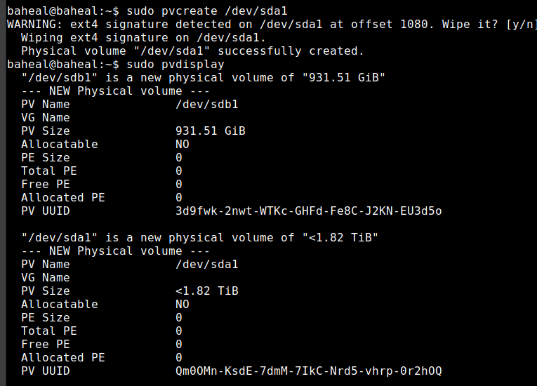 Ubuntu多块新磁盘扩容到同一文件夹下_ubuntu把2组raid1变成一个挂载盘-CSDN博客