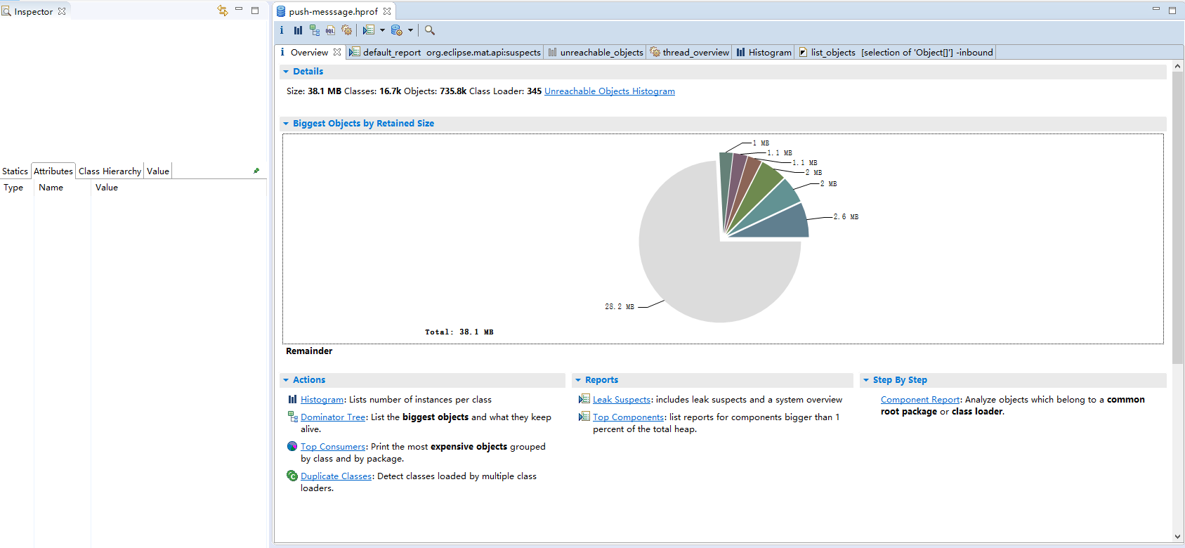 Eclipse Memory Analyzer（MAT）功能介绍_unreachable objects histogram-CSDN博客