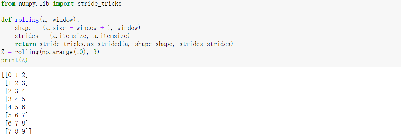 Numpy—nplibstridetricksasstrided Csdn博客 