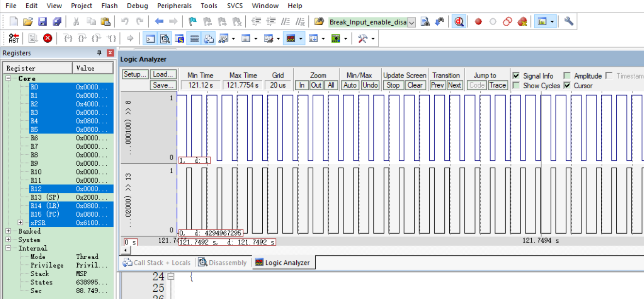 How To Use Keil Simulation Internal Logic Analyzer Pwm Output Waveform Programmer Sought