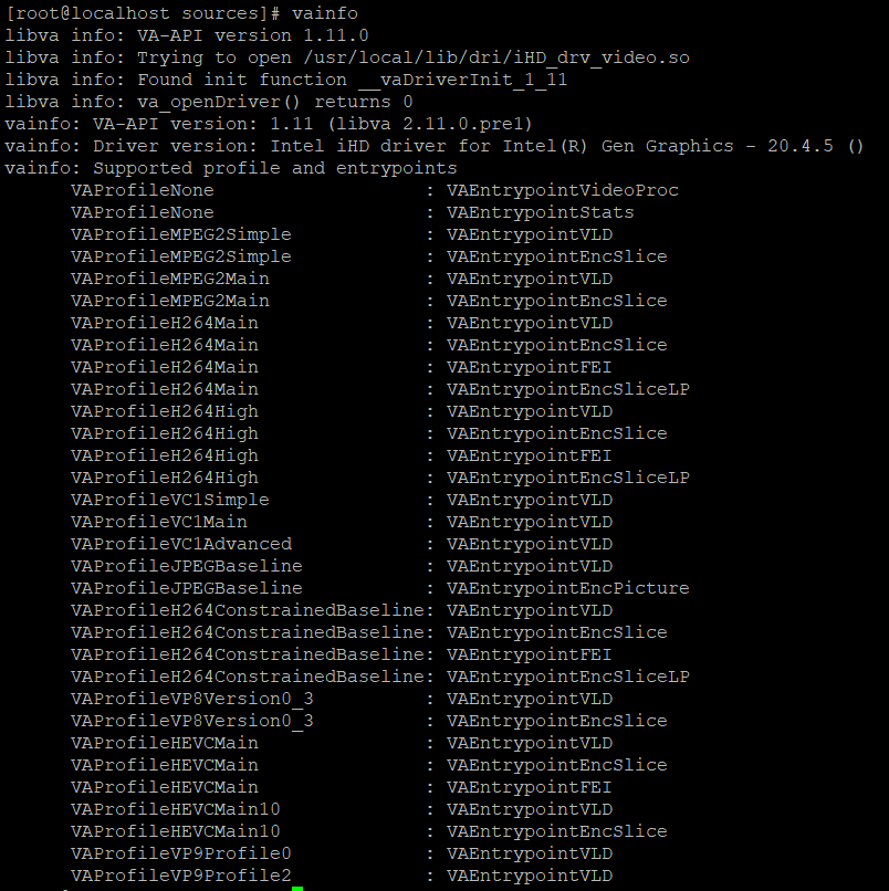 linux 编解码硬件加速_libva-utils-CSDN博客