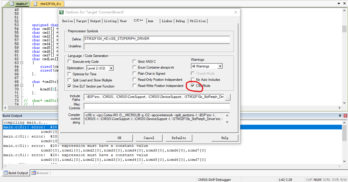 error: #28: expression must have a constant value_error: #28: expression must have a constant ...