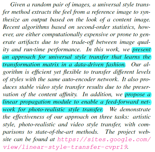 论文阅读——Learning Linear Transformations for Fast Image and Video Style Transfer-CSDN博客
