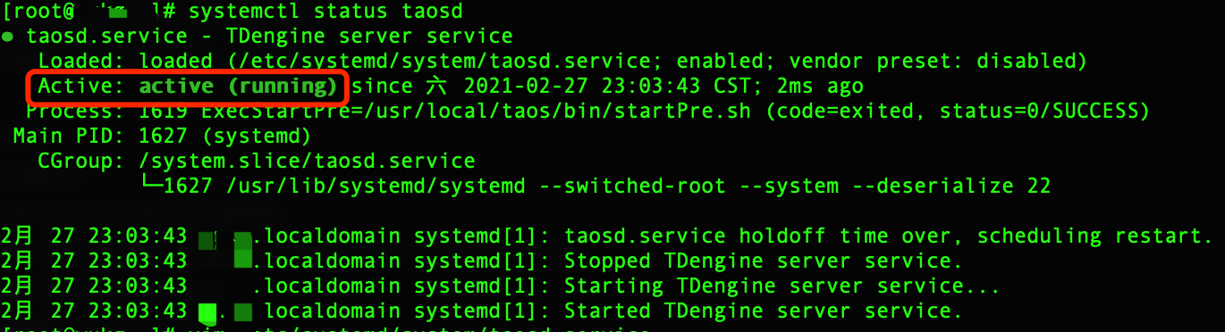 TDengine无法启动，start request repeated too quickly for taosd.service - 代码先锋网