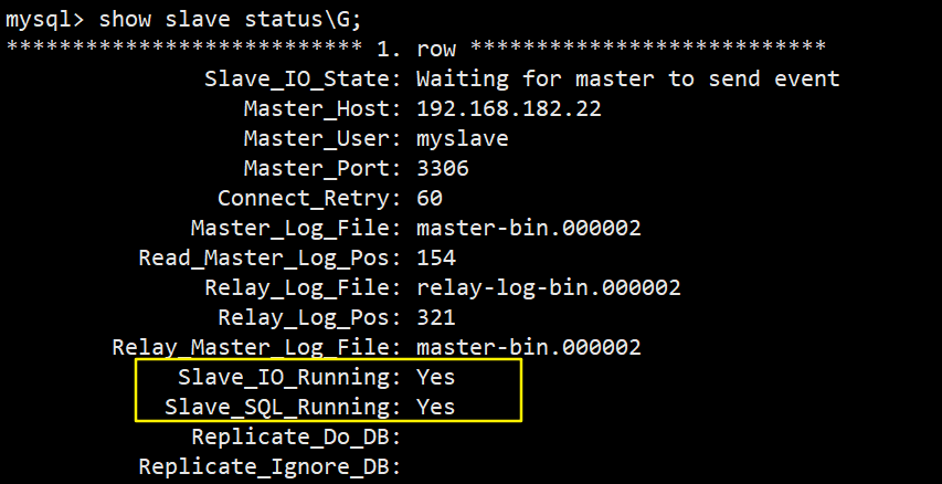Mysql主从同步时slaveiorunning：connecting ； Slavesqlrunning：yes的情况故障排除slaveiorunning为connecting 