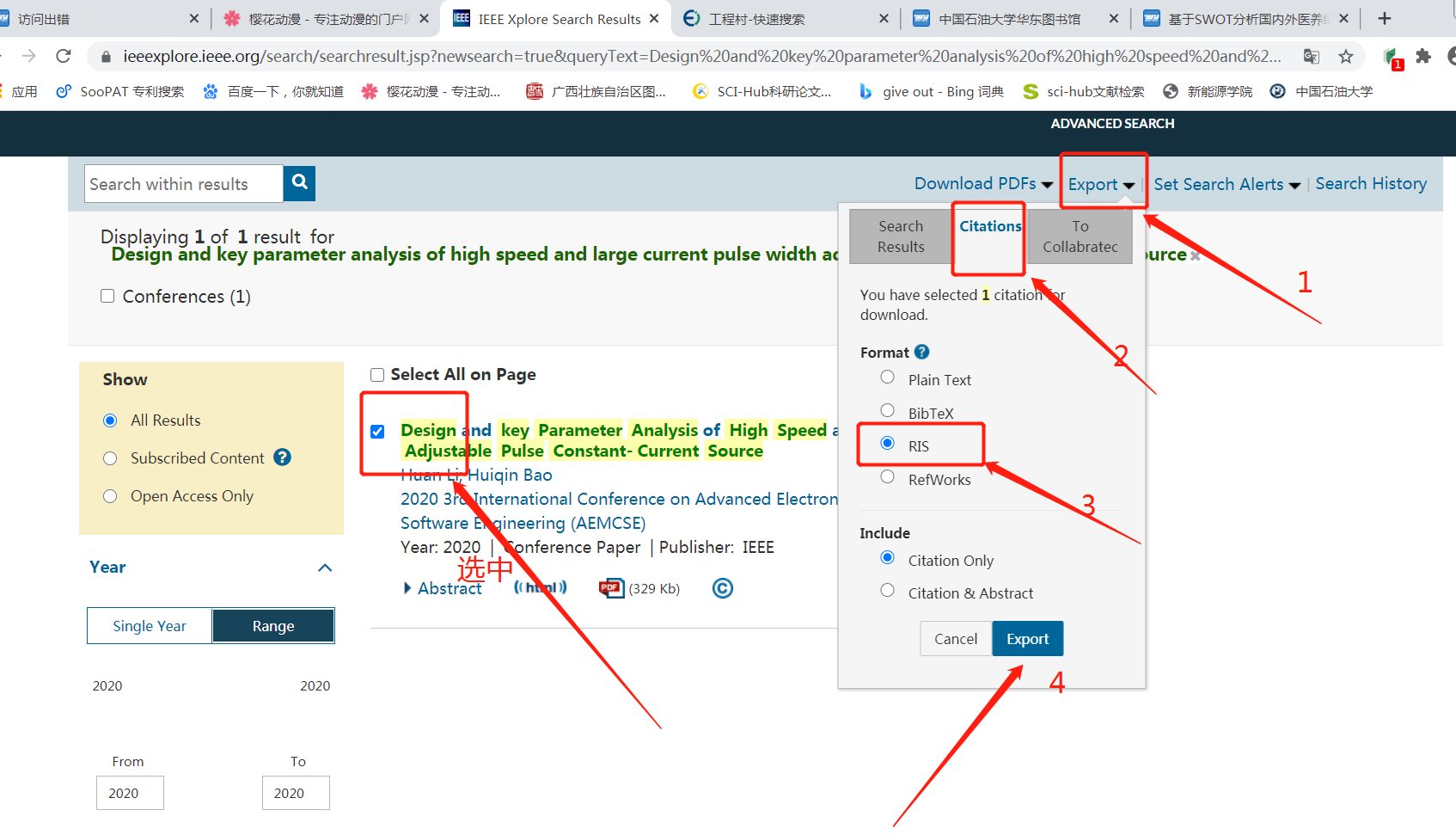 Endnote导入知网、EI、IEEE数据库文献_ei怎么引用文献-CSDN博客