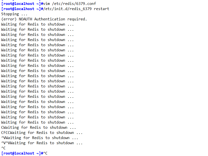 错误集：redis重启服务出错（Waiting for Redis to shutdown ...）_(error) err unknown subcommand or wrong ...