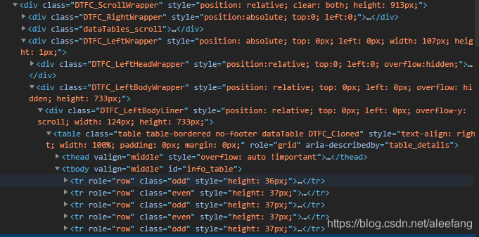 Jquery Datatable实现<table>初始化及首列固定jquery Table插件固定首列二苟的博客 Csdn博客