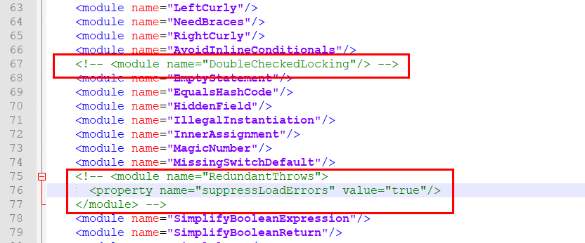 Checkstyle execution failed due to an internal error. Please check the error log for details ...