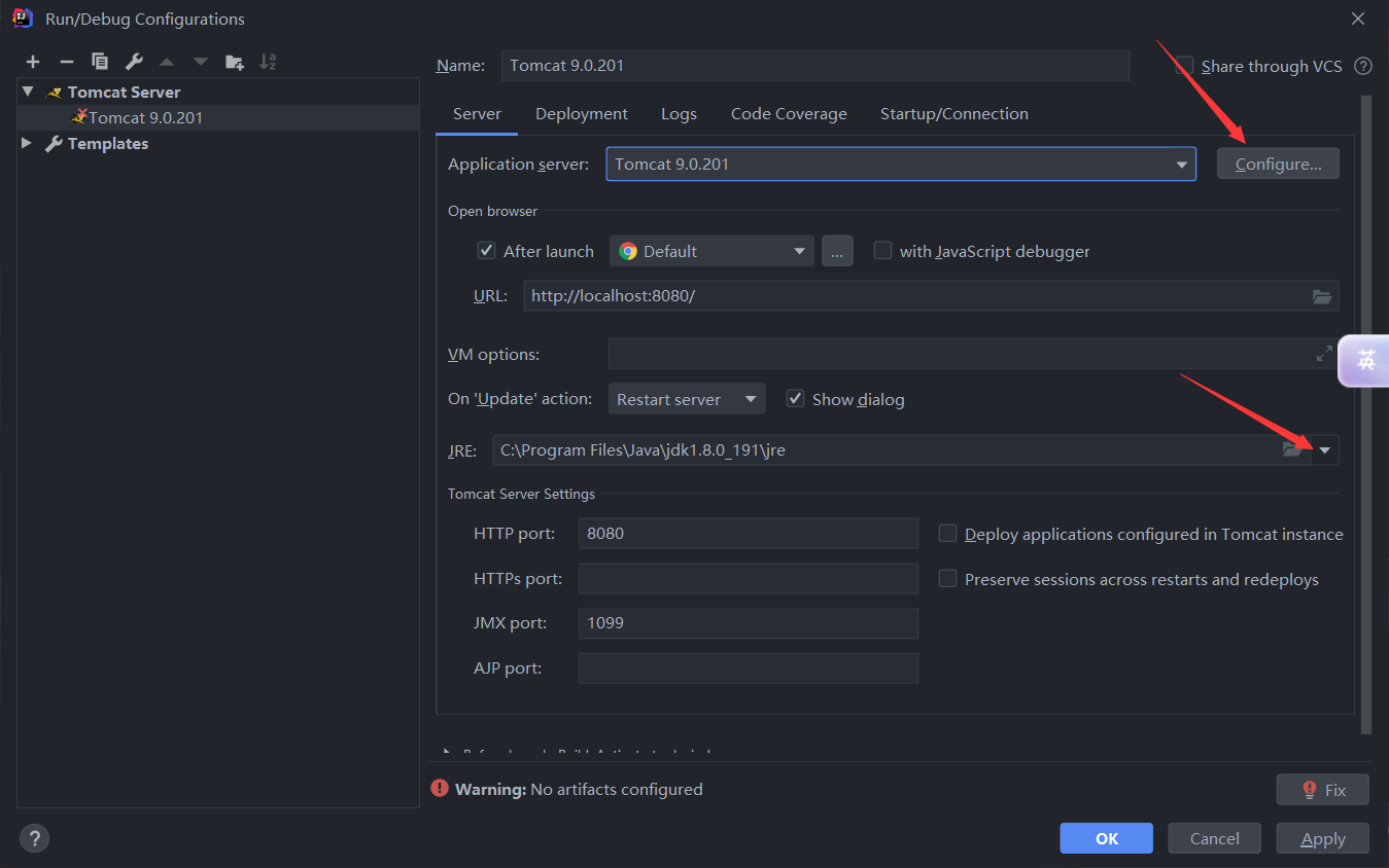 IDEA配置TOMCAT服务器_在idea中查看tomcat内置jdk-CSDN博客