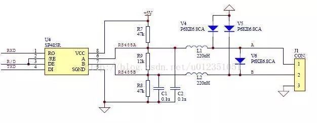 RS485通信学习笔记_sp3485e电路图-CSDN博客