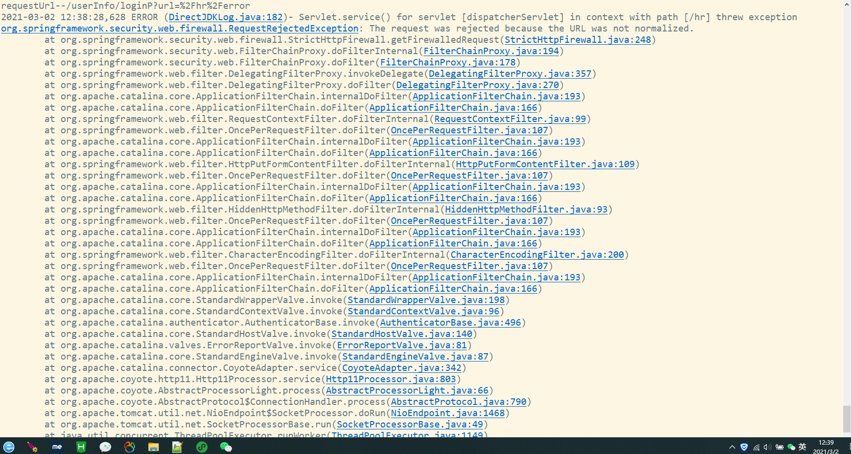 Error Directjdklogjava182 Rvice For Servlet Dispatcherservlet In Context With 