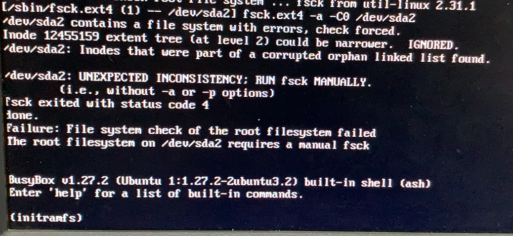 initramfs模式介绍及解决方法-CSDN博客