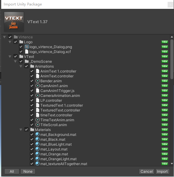 Unity 工具 之 VText 简单快速实现 文字 3D 效果，VText 的导入设置和简单使用（可支持中文字体）_unity 3d文字-CSDN博客