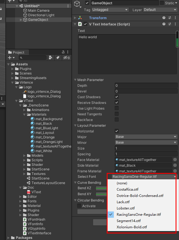 Unity 工具 之 VText 简单快速实现 文字 3D 效果，VText 的导入设置和简单使用（可支持中文字体）_unity 3d文字-CSDN博客