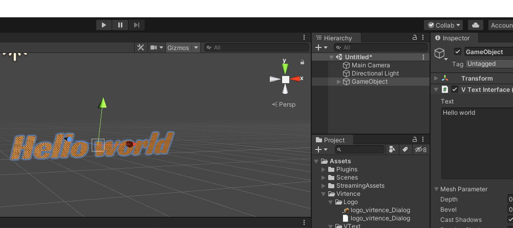 Unity 工具 之 VText 简单快速实现 文字 3D 效果，VText 的导入设置和简单使用（可支持中文字体）_unity 3d文字-CSDN博客