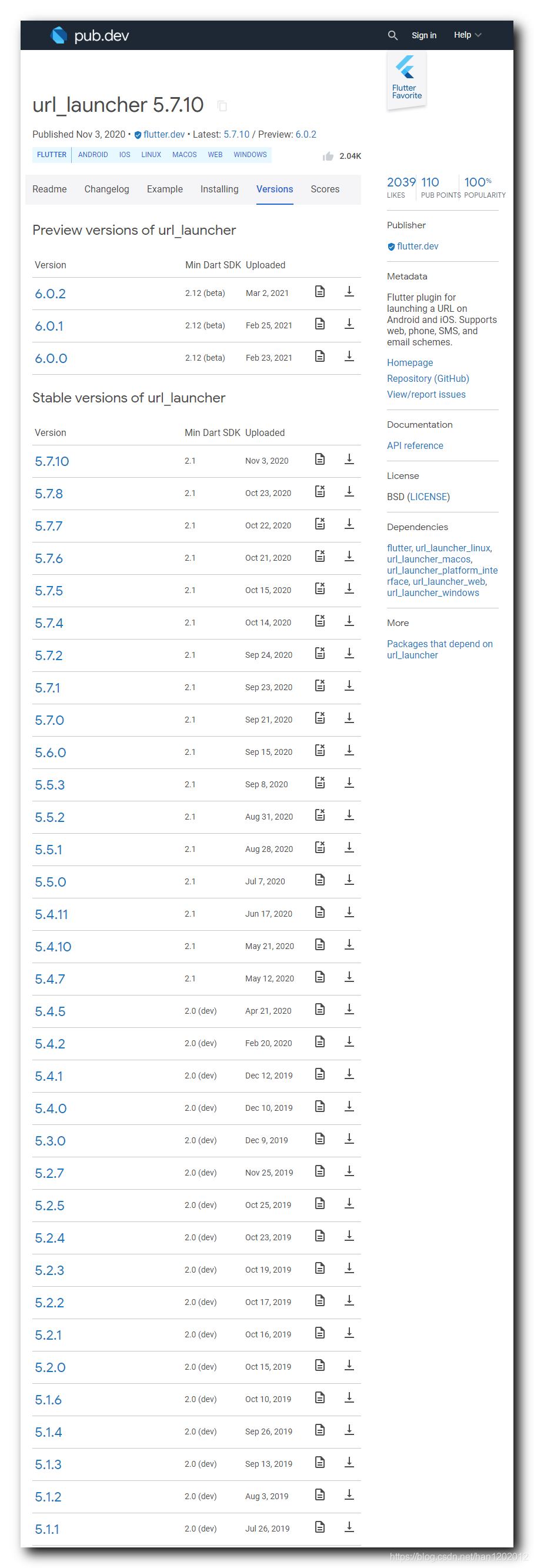【错误记录】flutter 插件不兼容 Requires Flutter Sdk Version > 1 22 0 <2 0 0 Url Launcher > 5 7 7 <6 0 0