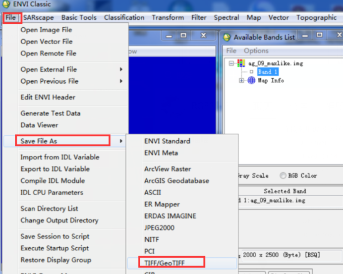 ENVI分类格式转TIF_envi转tif-CSDN博客