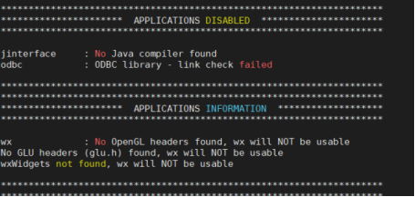 OpenEuler兼容Erlang 23.0测试过程中，No OpenGL headers found, No GLU headers (glu.h) ，wxWidgets not found ...