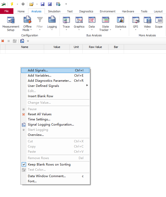 CANoe操作介绍系列 ———— Analysis功能区_canoe中analysis-CSDN博客