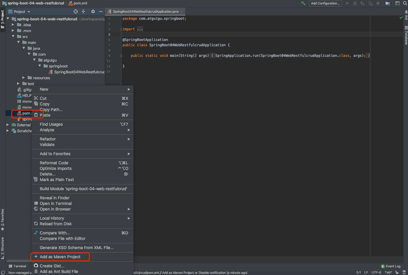 IDEA导入的SpringBoot项目没有启动按钮_idea打开springboot项目没有启动项目-CSDN博客