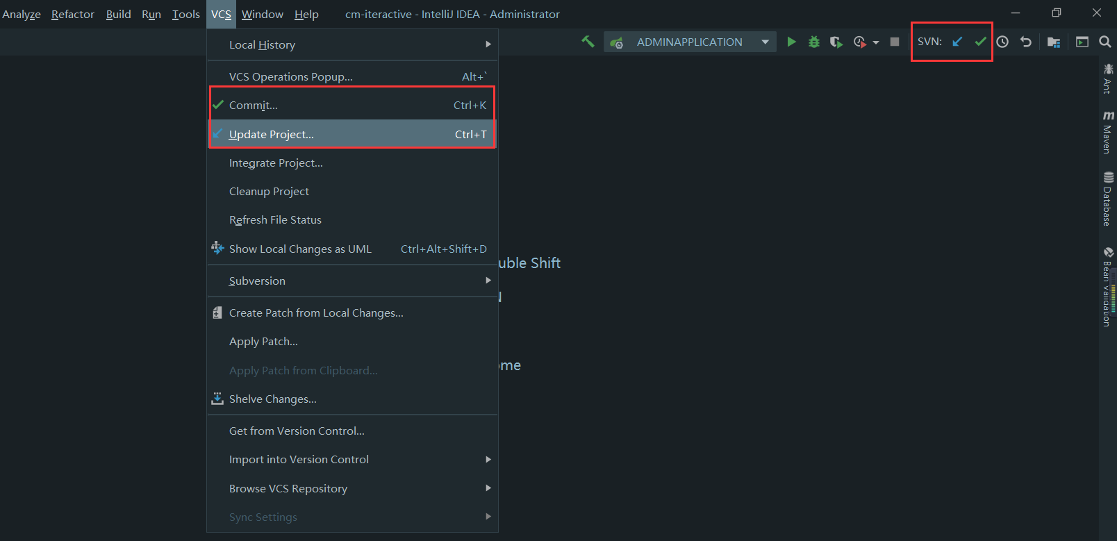 IntelliJ IDEA的SVN按钮或者图标不见了（如何显示SVN按钮或者SVN图标的解决方案）_idea显示svn图标-CSDN博客