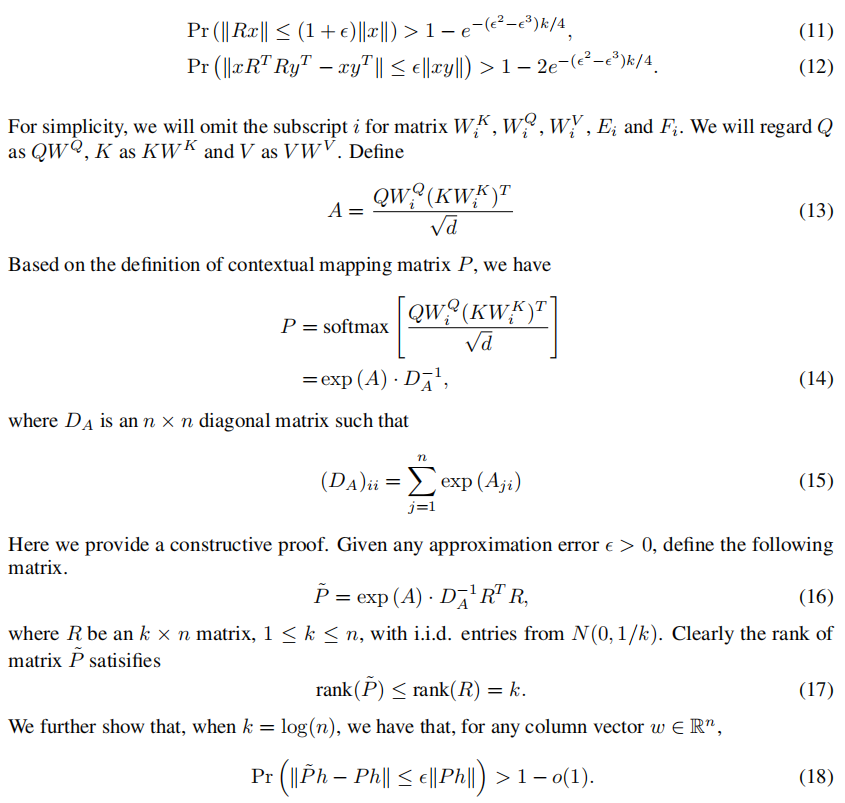 《论文阅读》Linformer: Self-Attention with Linear Complexity_linformer论文-CSDN博客