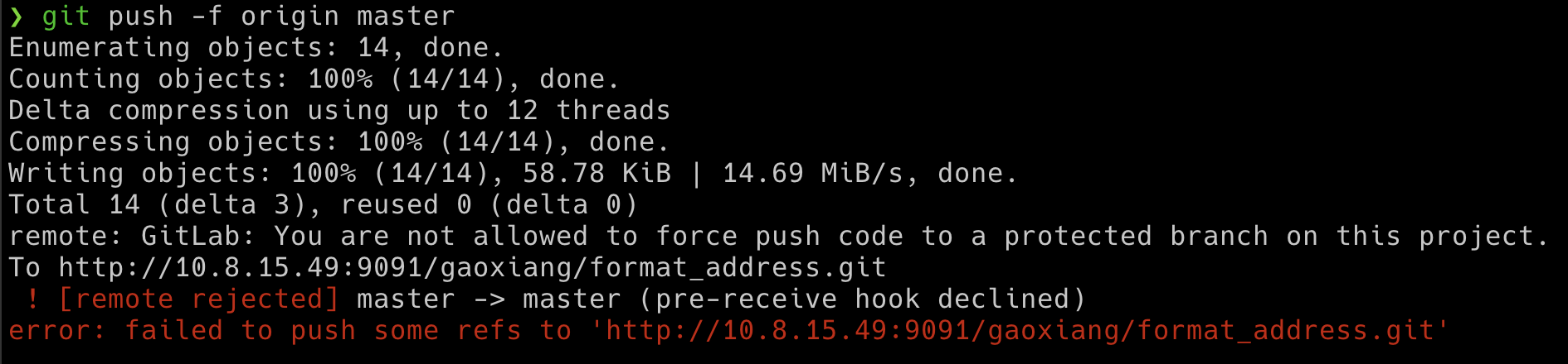 解决Gitlab不能向master分支push、merge的问题_gitlab maintainer不能push-CSDN博客