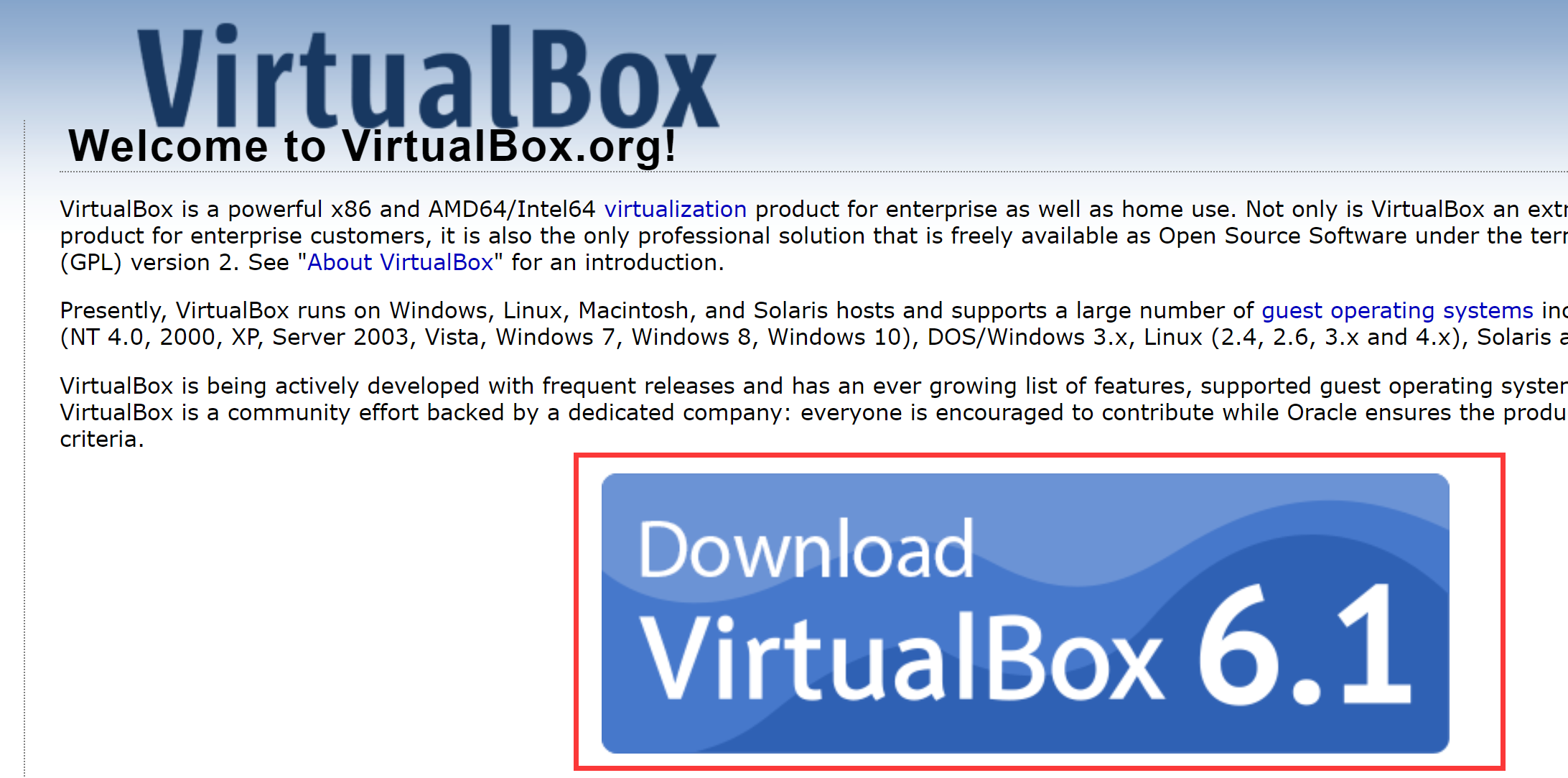 Windows 10 安装Oracle VM VirtualBox VBX 虚拟机_oracle vm virtualbox 6.1.18-CSDN博客