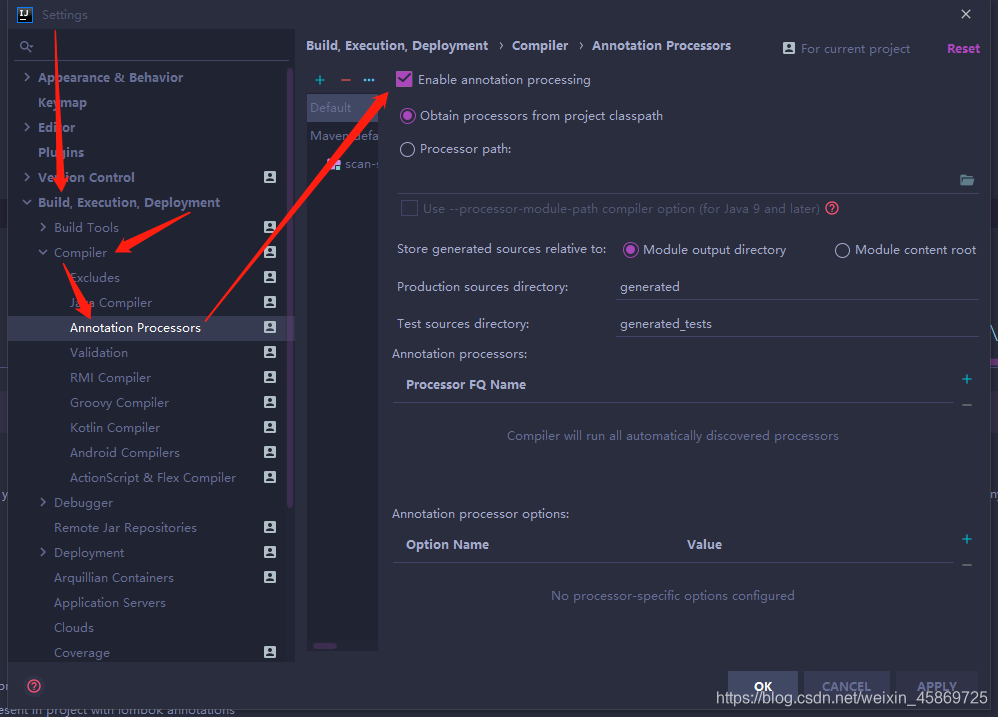 Idea打开后提示:lombok Requires Annotation Processing Do You Want To Enable
