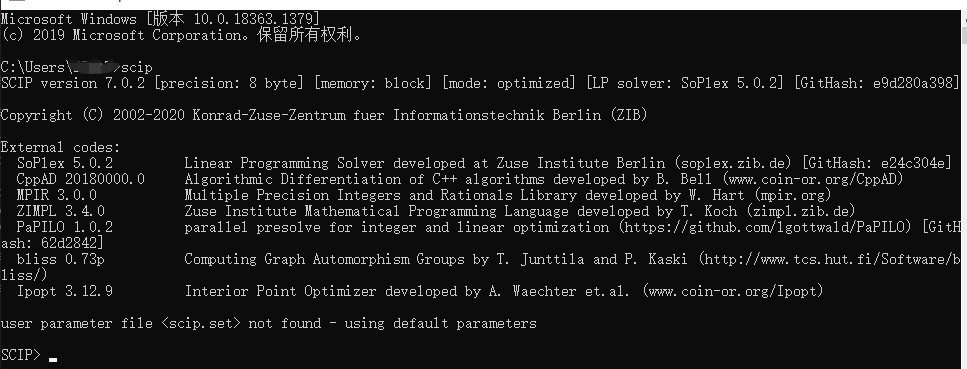 windows下安装python 版SCIP优化求解器_stp求解器怎么在windows安装-CSDN博客