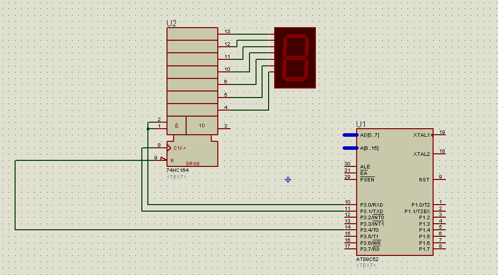 Proteus仿真：LED静态显示接口示例_proteus中数字led-CSDN博客