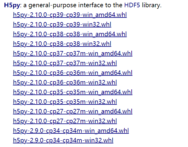 Python H5py库安装（记录使用wheel安装的方法）h5pyd的whi Csdn博客 